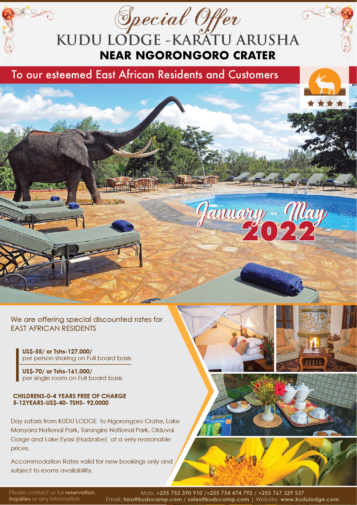 Kudu Lodge - Best Lodge in Karatu and Ngorongoro Crater